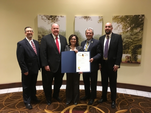 Karickhoff presents outgoing Bona Vista CEO with Sagamore of the Wabash ...